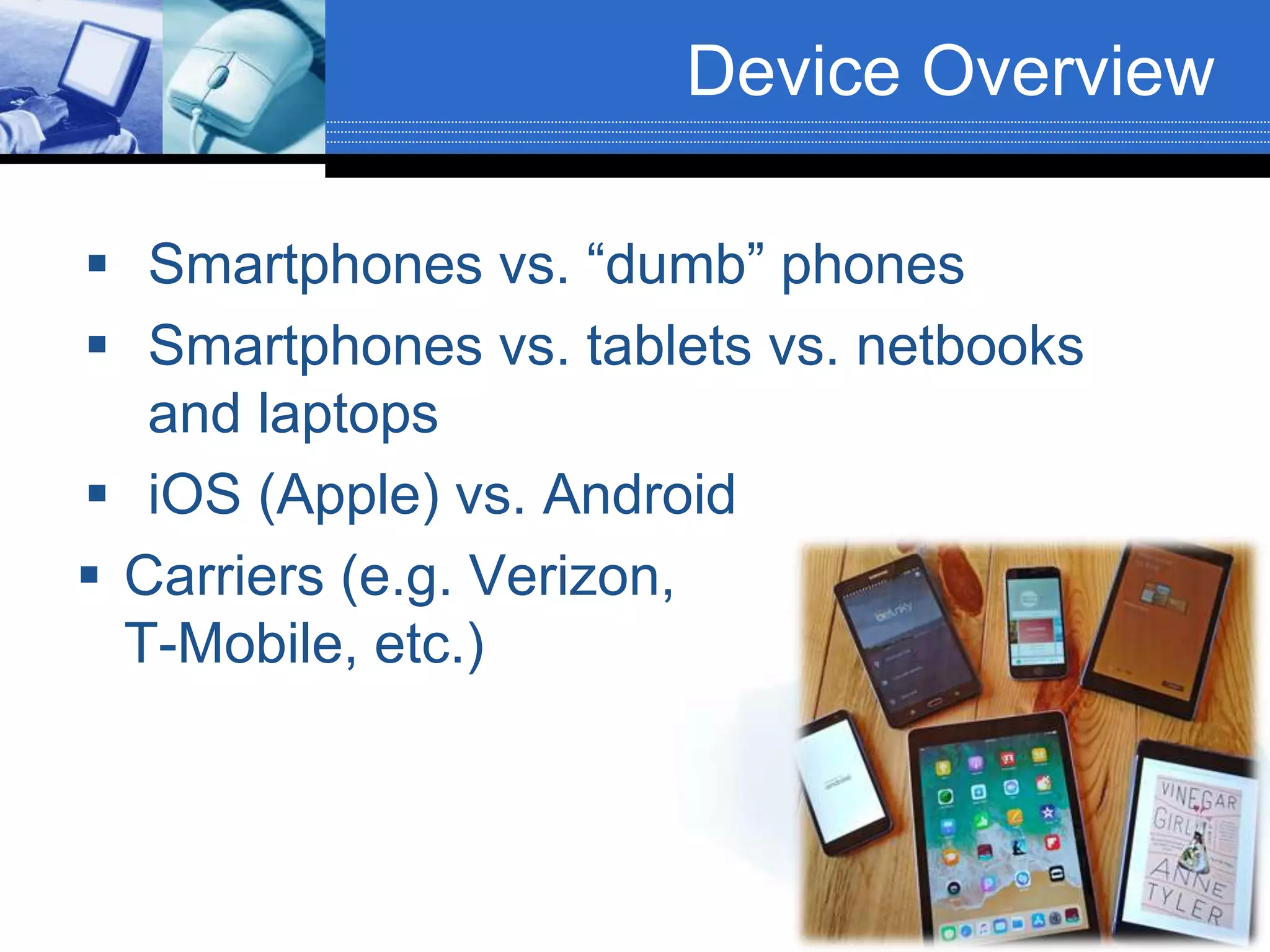 Smartphone and tablet basics | PPTX