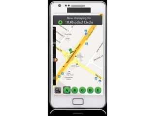Smartphone app ui for tracking urban bus movement | PPTX