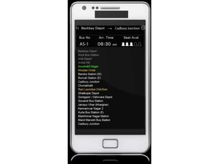 Smartphone app ui for tracking urban bus movement | PPTX