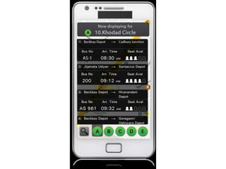 Smartphone app ui for tracking urban bus movement | PPTX | Smartphones ...