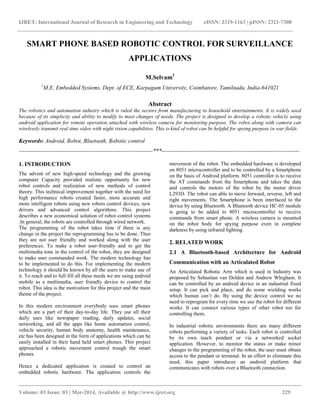 Smart phone based robotic control for surveillance applications | PDF