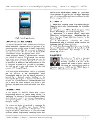 Smart phone based robotic control for surveillance applications | PDF