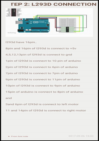 Smartphone controlled arduino robot using g sensor | PDF