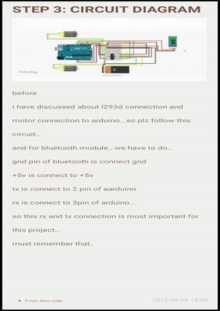 Smartphone controlled arduino robot using g sensor | PDF