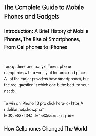 A complete guide to a smartphones | PDF