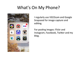 Smart phone photography basics | PDF