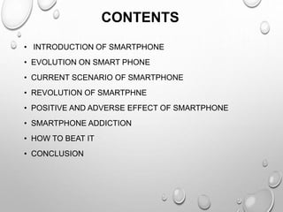 Smart phone revolution addiction | PPTX