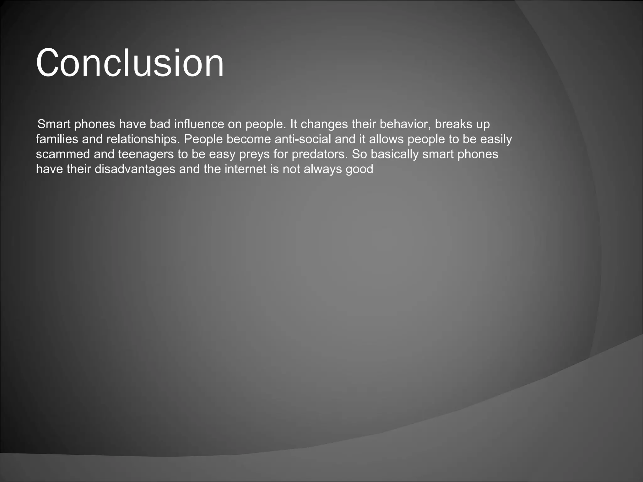 Smartphones powerpoint presentation | PPT