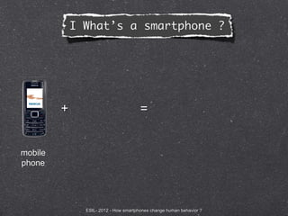 How smartphones change human behavior ? | PPTX