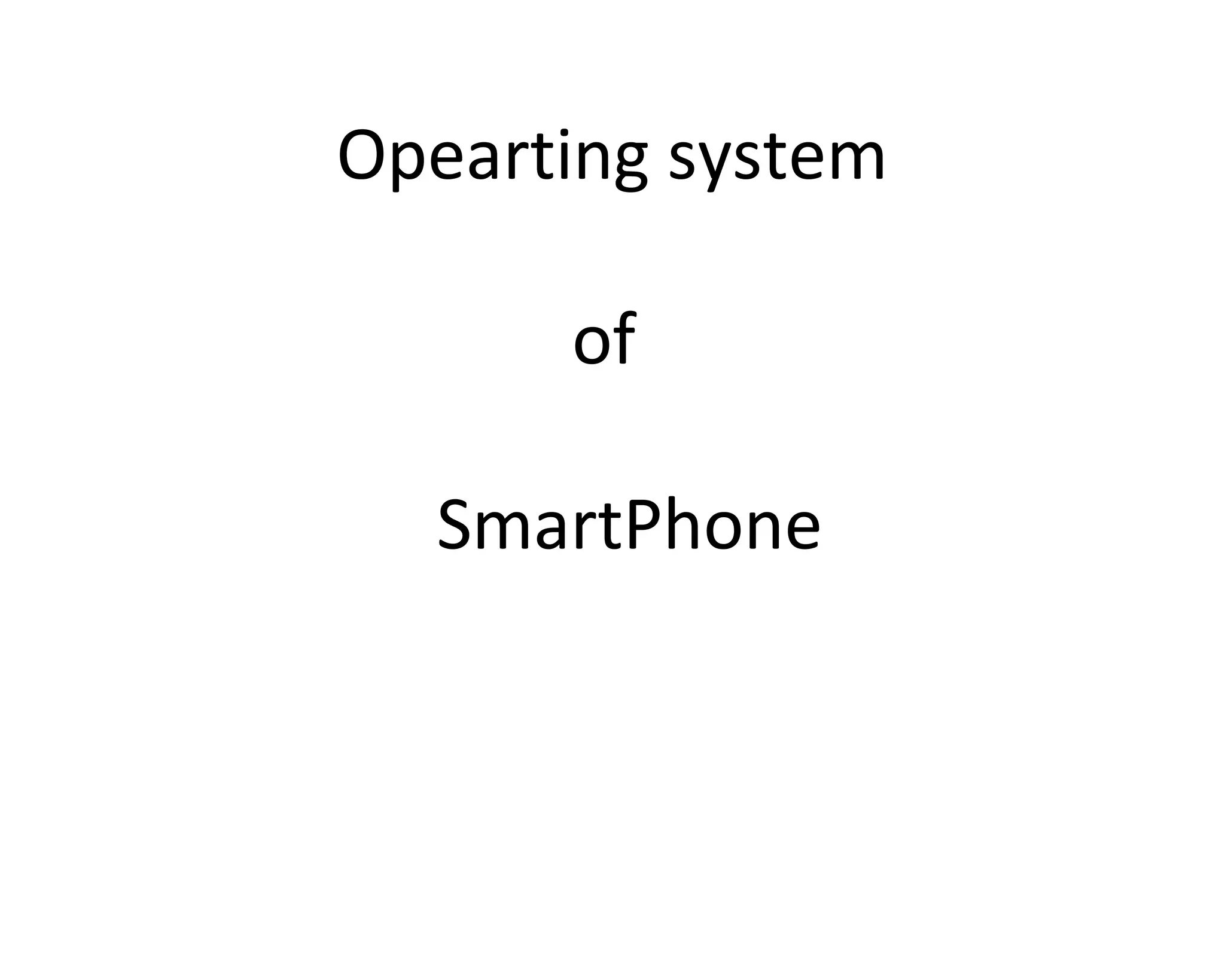 Introduction to Smart phones | PPT