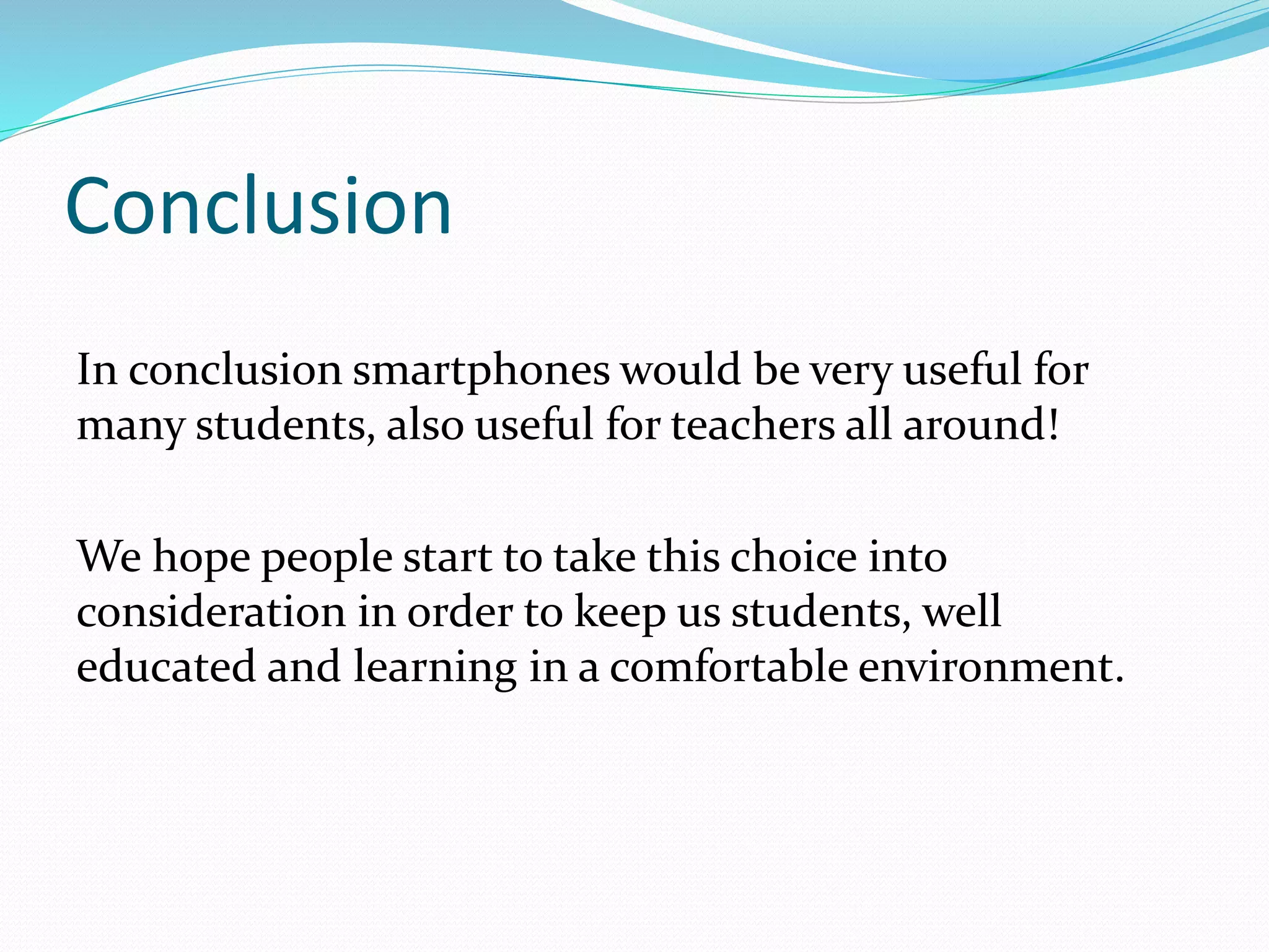 Smartphones in Education | PPTX