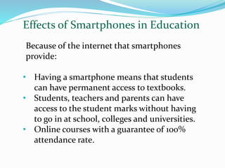 Smartphones in Education | PPTX