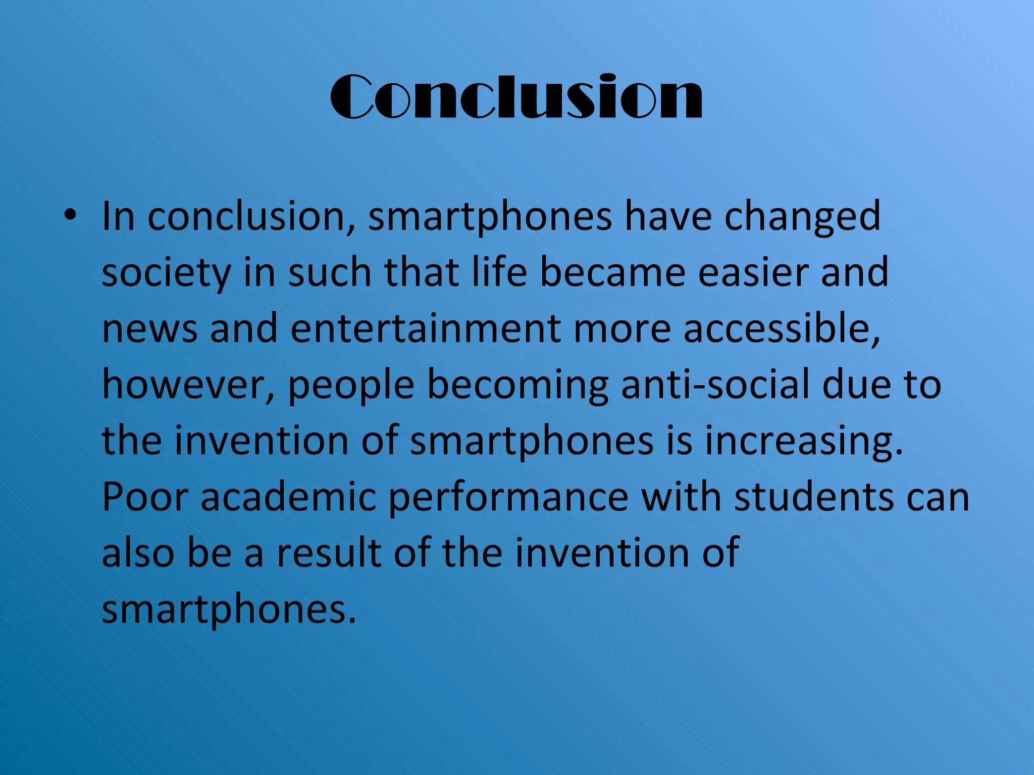 Smartphones. assignment | PPT
