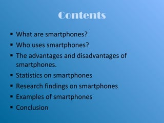 Smartphones. assignment | PPT | Smartphones | Consumer Electronics