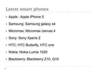 Smartphones - industry report | PPTX | Operating Systems | Computer ...