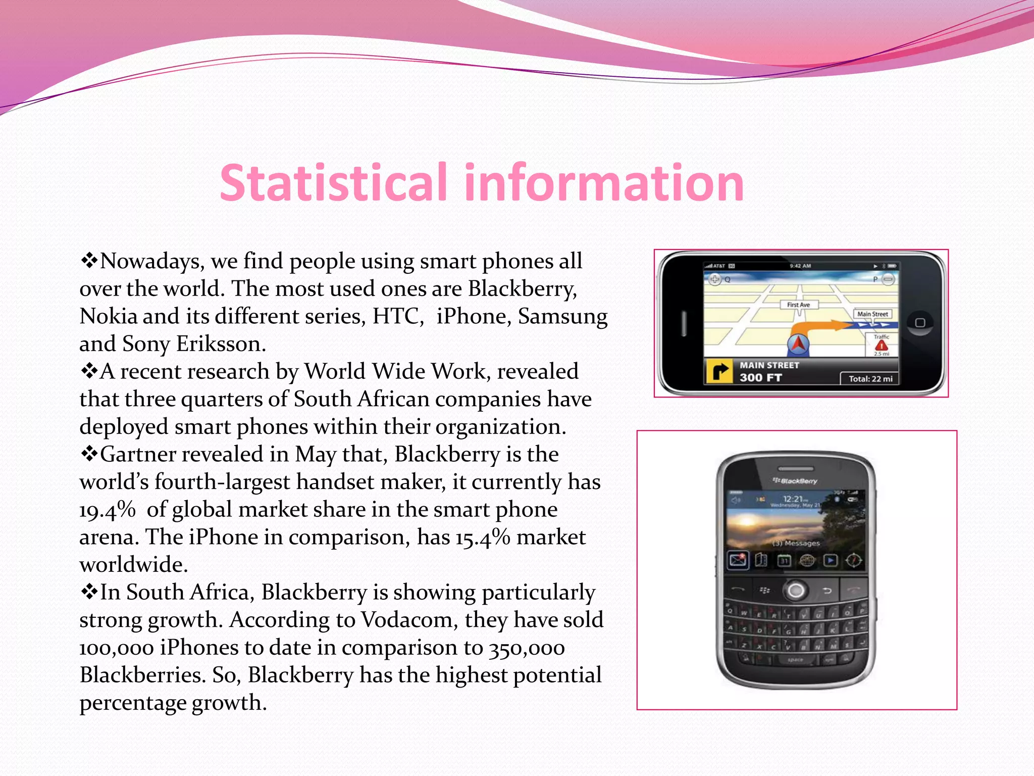 Smart phones and its effects on productivity, | PPT