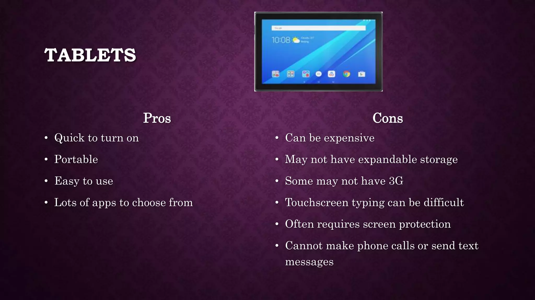 Smart phones and tablets | PPTX