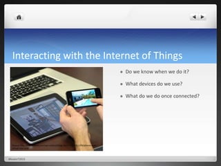 Smartphones as sensors to augment the Internet of Things | PPT