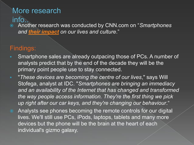 Wilbert on Smartphones | PPT