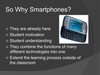 Smartphones in Education | PPTX