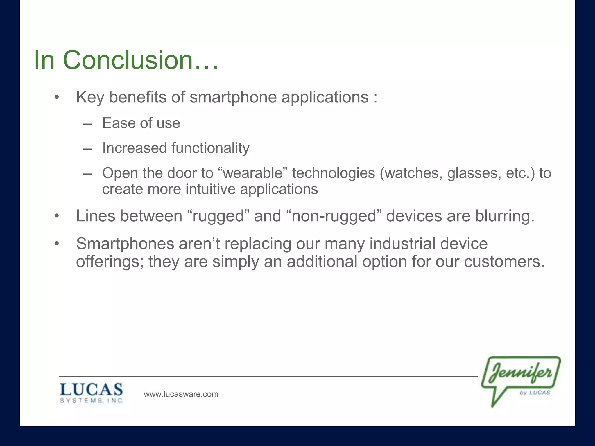 Smartphones in the Warehouse | PPTX
