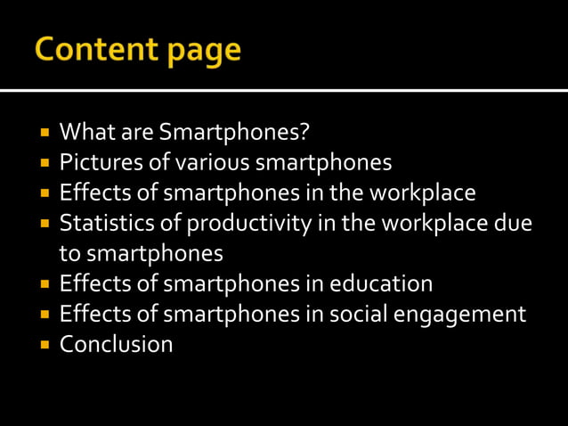 Smartphones presentation | PPTX