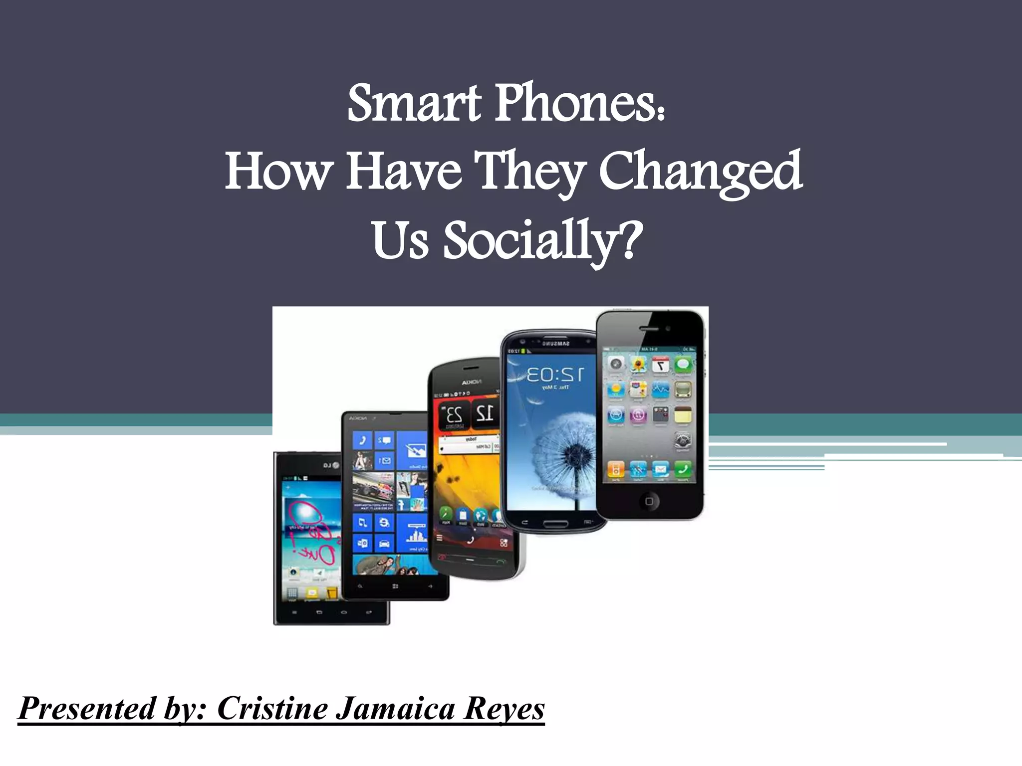 How have they changed us socially? (Smart Phones) | PPTX