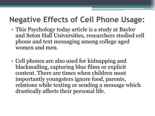 How have they changed us socially? (Smart Phones) | PPTX