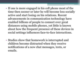 How have they changed us socially? (Smart Phones) | PPTX