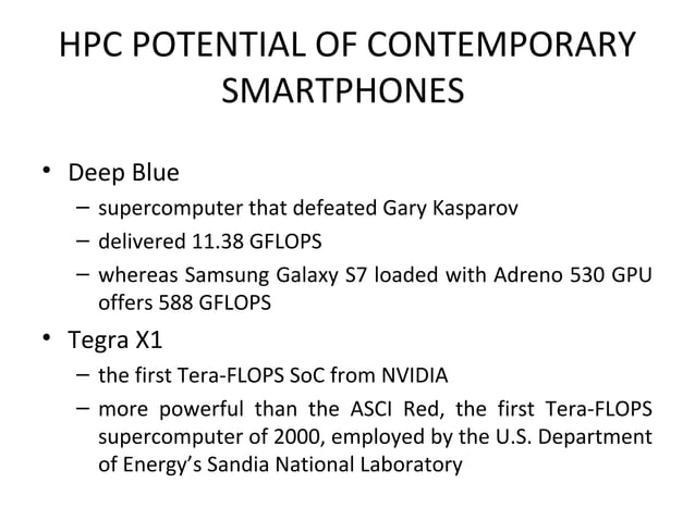 Economical Supercomputing Thru Smartphone Crowd Computing Ppt