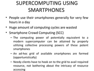Economical supercomputing thru Smartphone Crowd Computing | PPT
