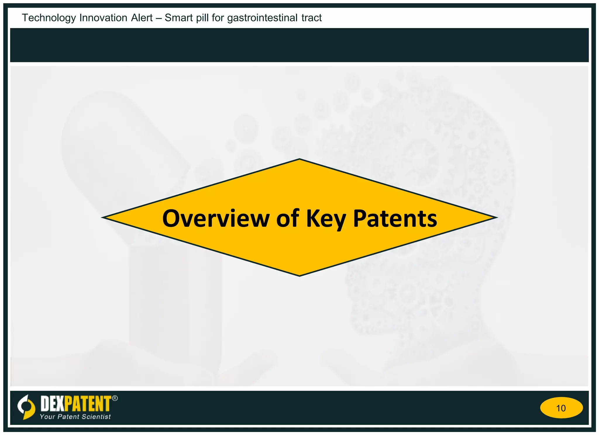 Technology Innovation Alert on Smart Pill for Gastrointestinal Tract | PDF