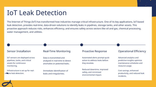 Enhancing Oil & Gas Pipeline Safety with IoT Leak Detection Technology | PPTX