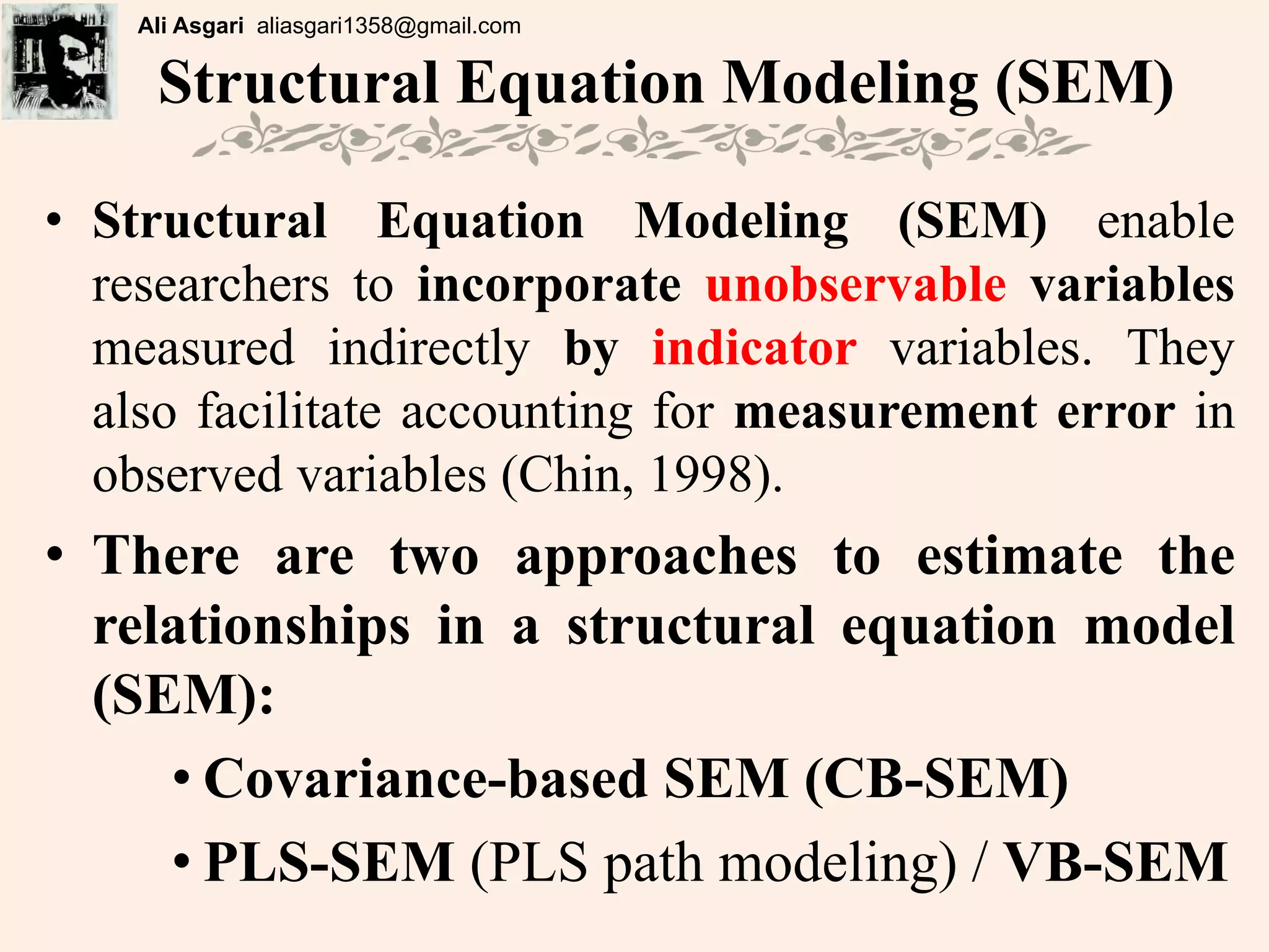 Introduction to Structural Equation Modeling Partial Least Sqaures (SEM-PLS) | PDF | Science