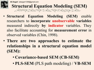 Introduction to Structural Equation Modeling Partial Least Sqaures (SEM ...