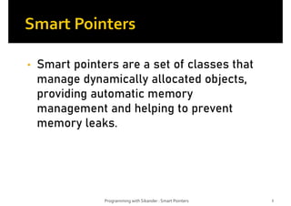 Smart Pointers, Modern Memory Management Techniques | PDF