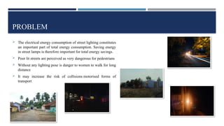 smart pole using solar pv panel for street light | PPTX