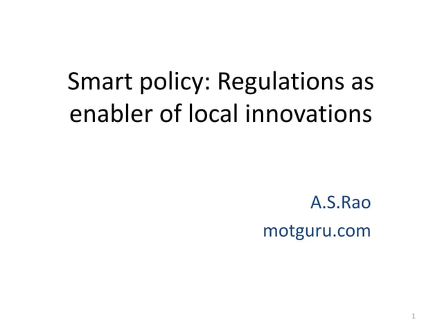 Regulations that impact innovations | PPTX