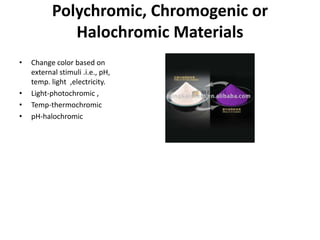 Smart polymers | PPTX | Chemistry | Science