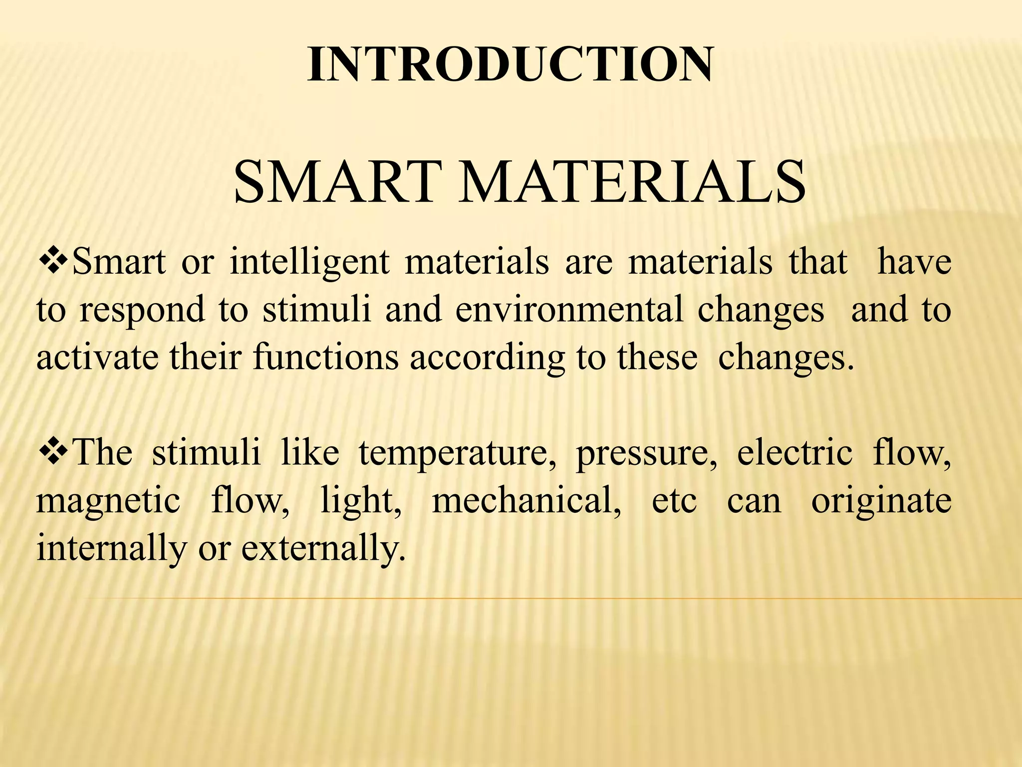 Smart materials | PPTX