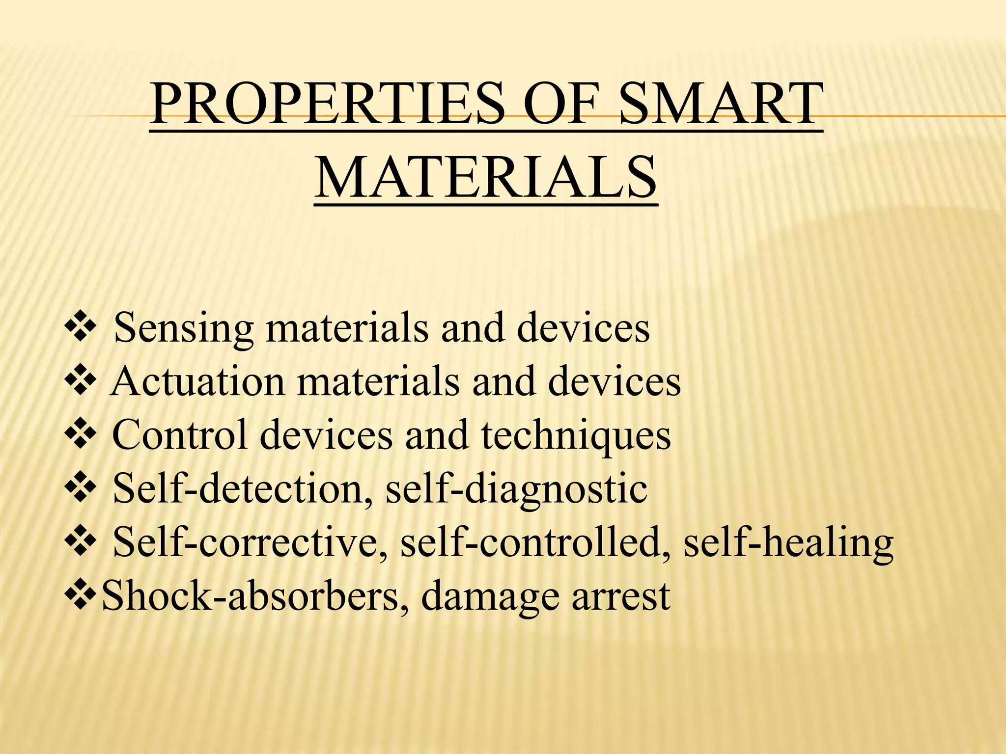 Smart materials | PPTX