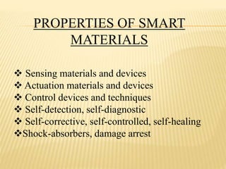 Smart materials | PPTX