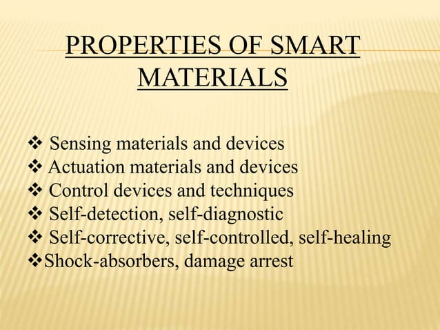 Smart materials | PPTX