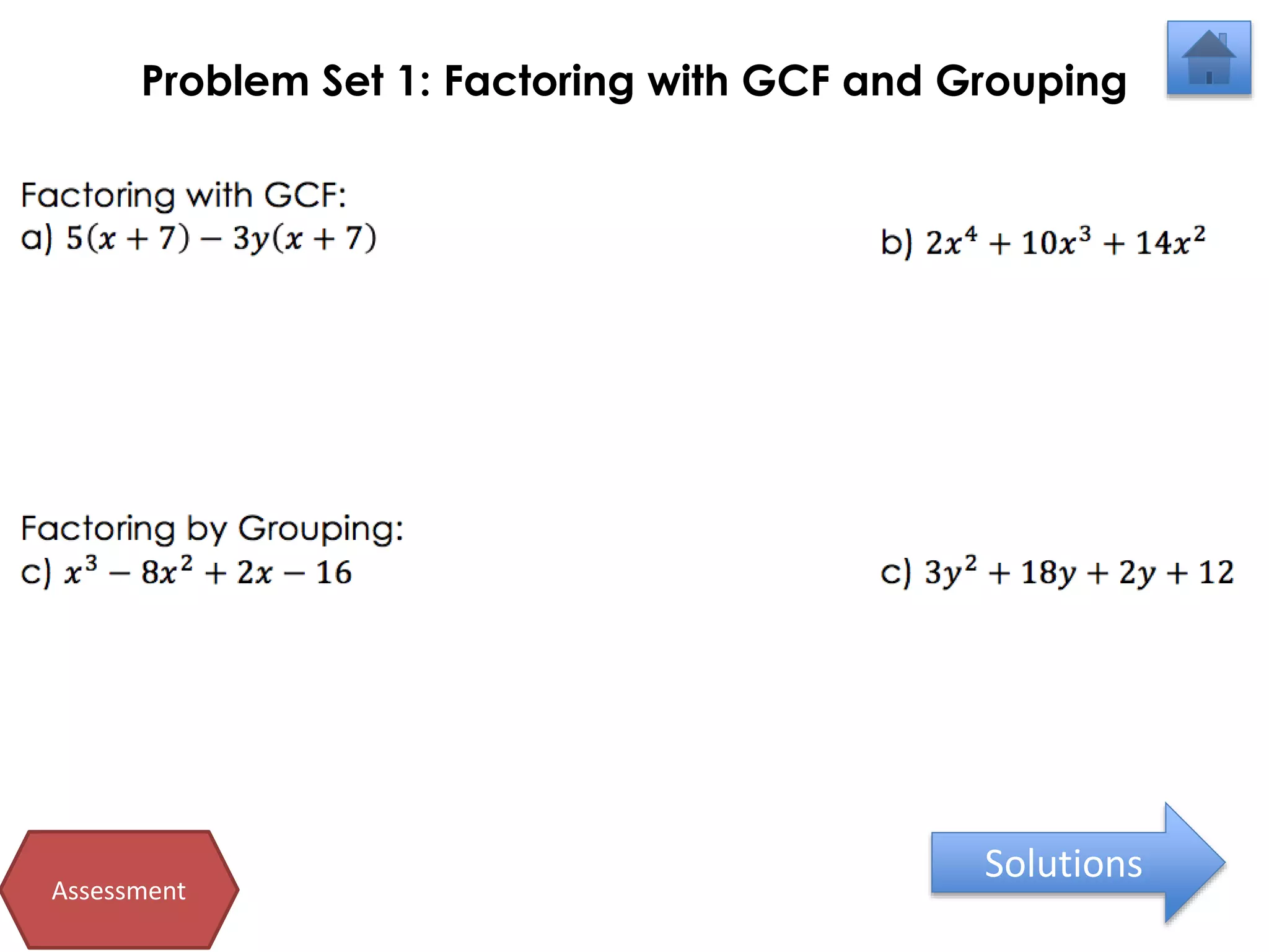 Smart practice factoring by grouping | PPTX