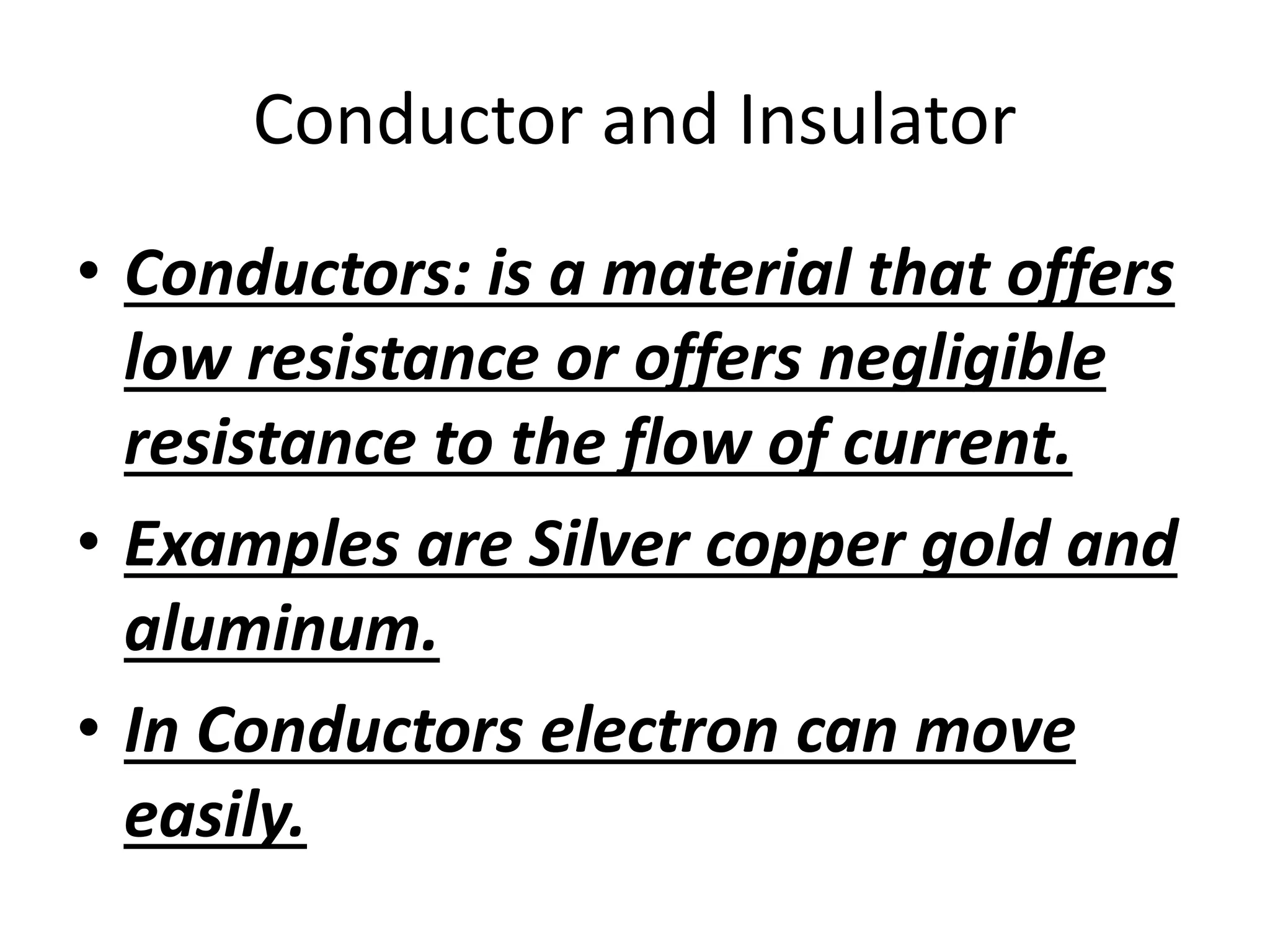 ohm's law conductor insulator electric circuit ammeter voltmeter | PPT