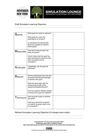 Smart principles to define your learning objectives | PDF