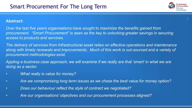 Smart Procurement for the Long Term | PPTX