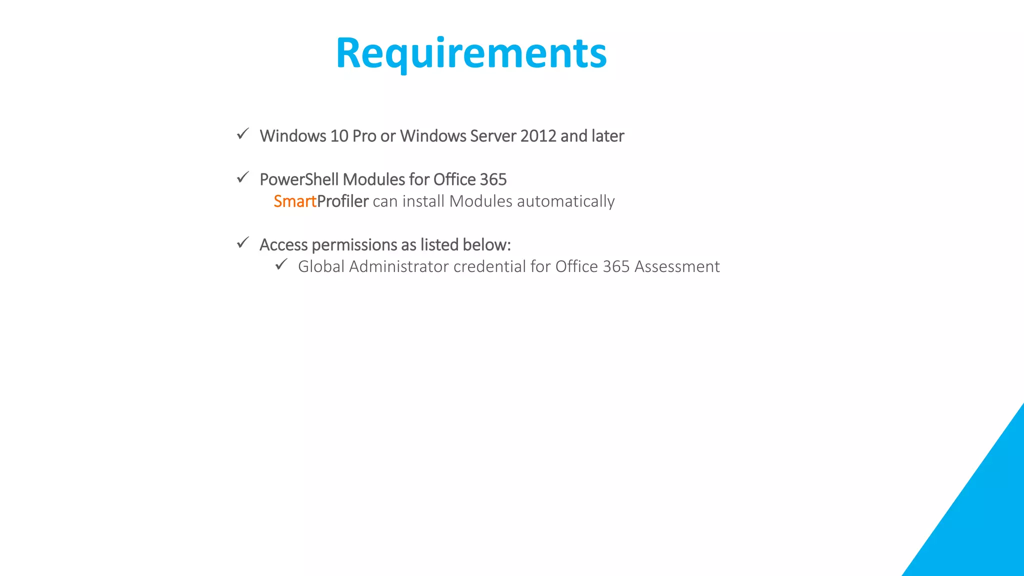 SmartProfiler for Active Directory Office 365 and Azure Virtual Desktop Assessment | PPTX