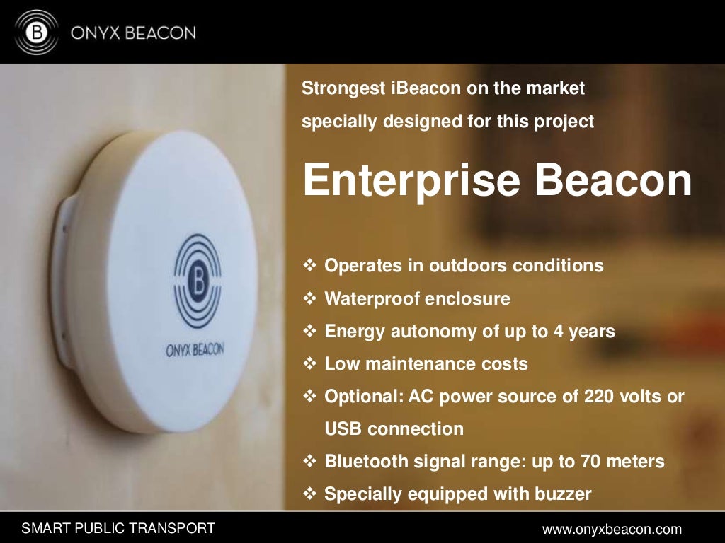 Smart Public Transport project - Onyx Beacon - 2015
