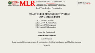 smart queue management system which helps | PPTX